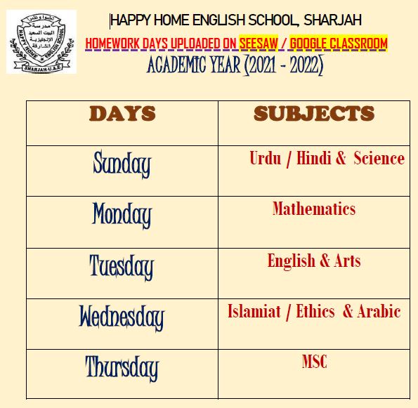 Happy Home English School – Sharjah, U.A.E